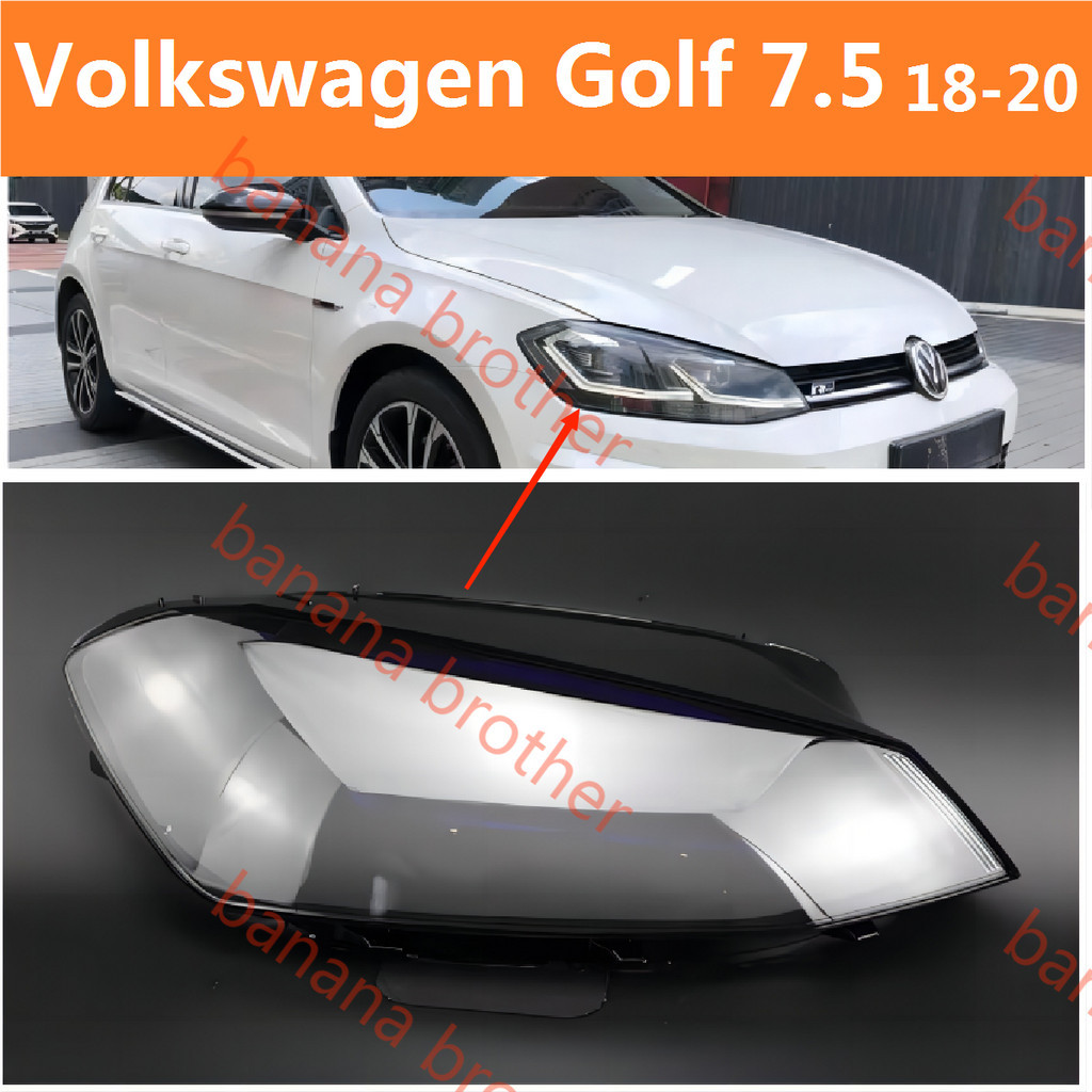 FOR Volkswagen GOLF 7.5 18-20 HEADLAMP COVER HEADLIGHT COVER LENS HEAD ...