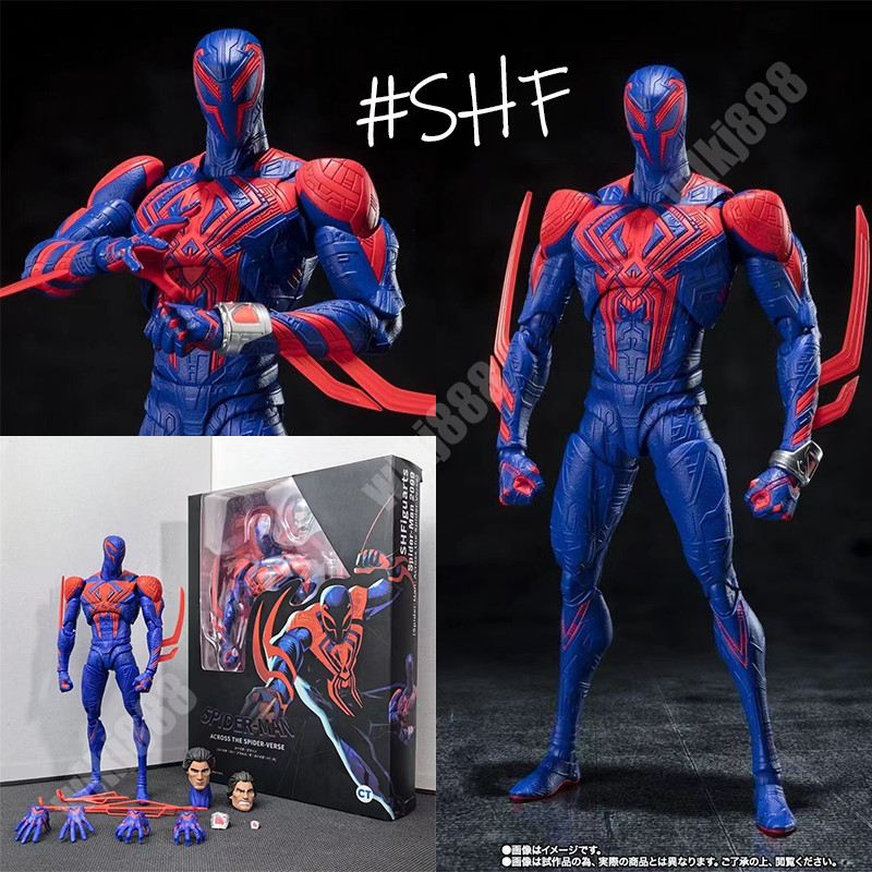 S.H.Fiquarts SpiderMan 2099 Action Figure Miguel O'Hara Miles Morales SHF Gwen Spider-Man Action ...