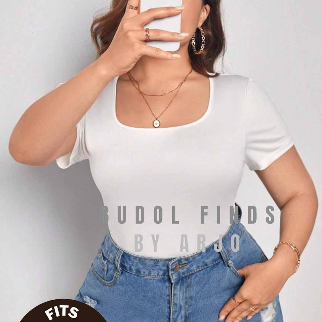 TYLA - Plus Size Basic Double Lining Tops fits 2XL-4XL | Shopee Philippines
