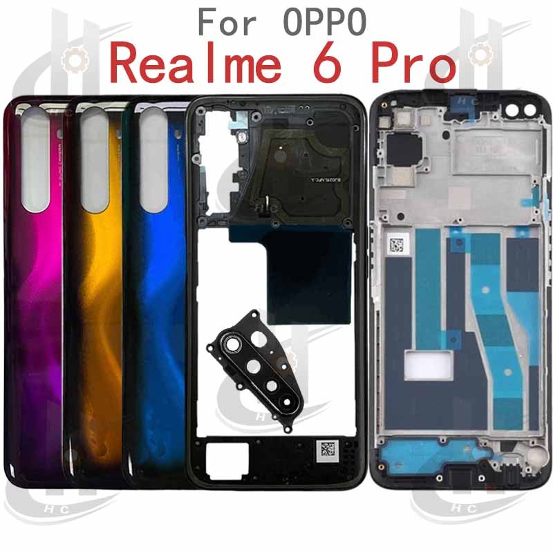For OPPO REALME 6 PRO Battery Back cover Housing middle frame + Button ...