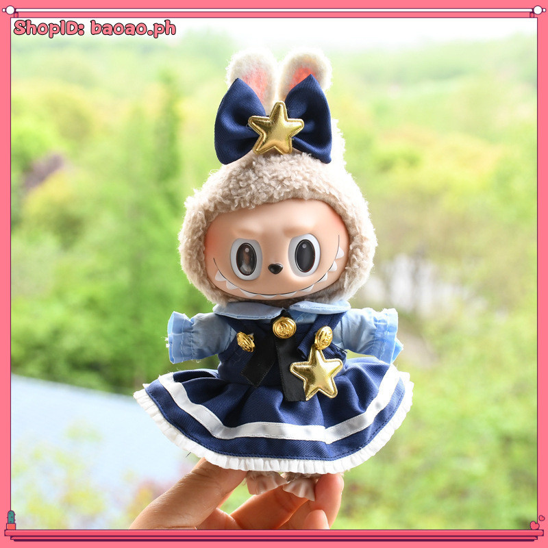 15cm 17cm Labubu Clothes Rabbit Police Officer Dress Suit For Labubu v2 ...