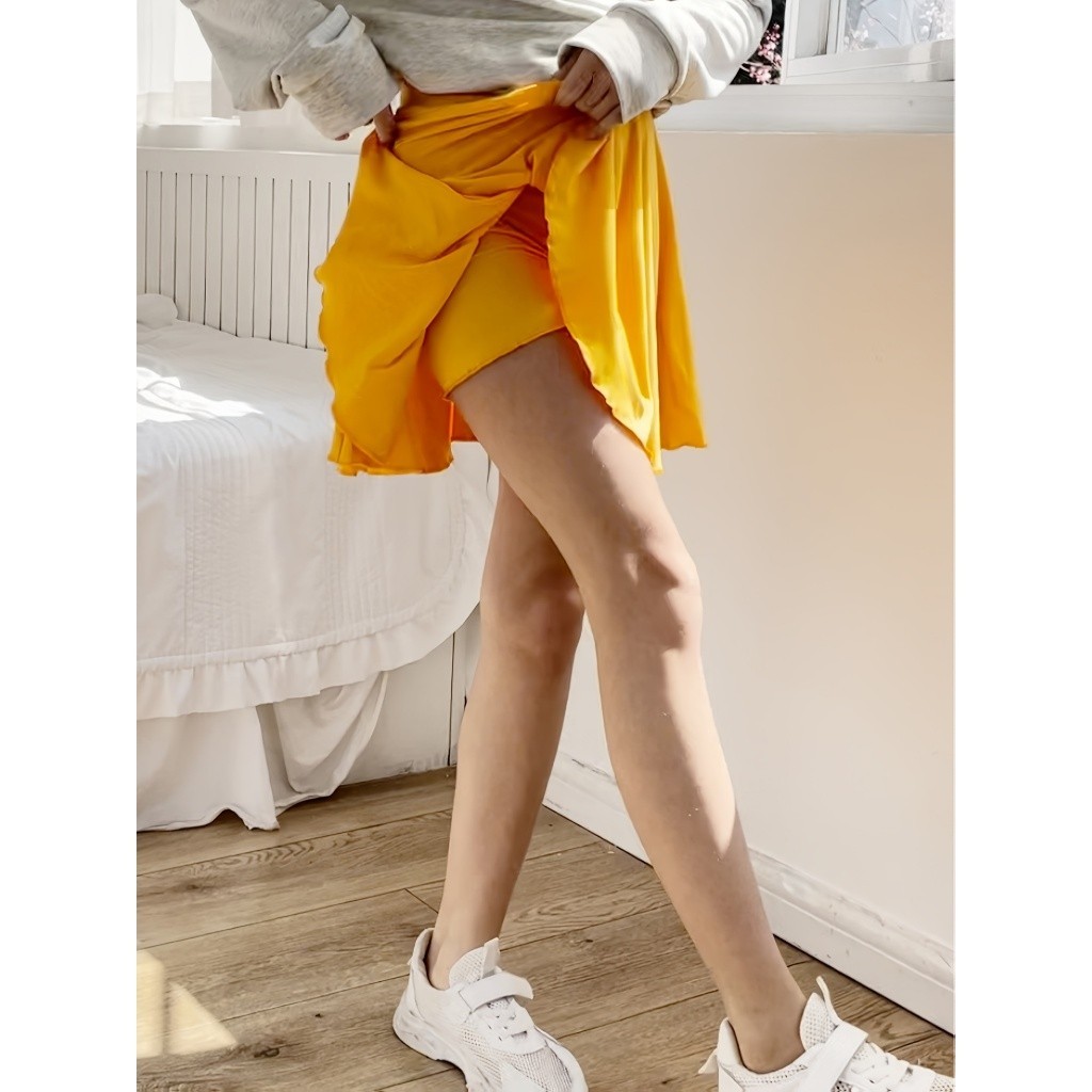 2 in 1 Colorful Kids Skort Cover Skirt with Shorts Girl School Uniform ...