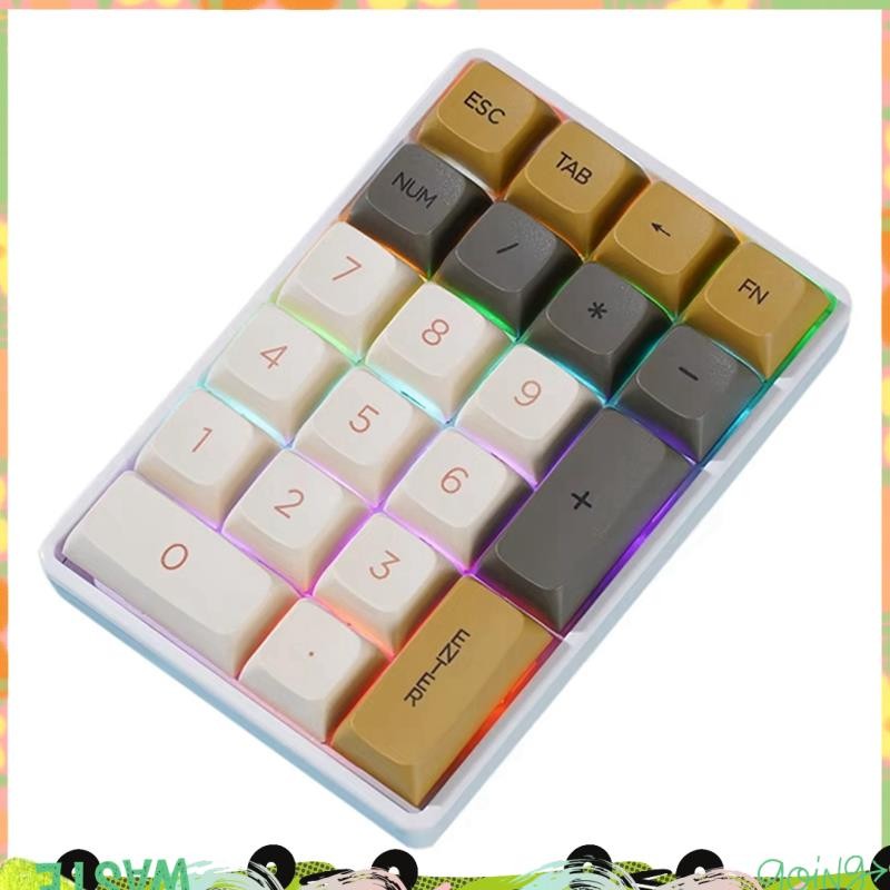 ffefhrudh 21Keys Mini Keyboard 2.4G Wireless Number Pad Mechanical ...