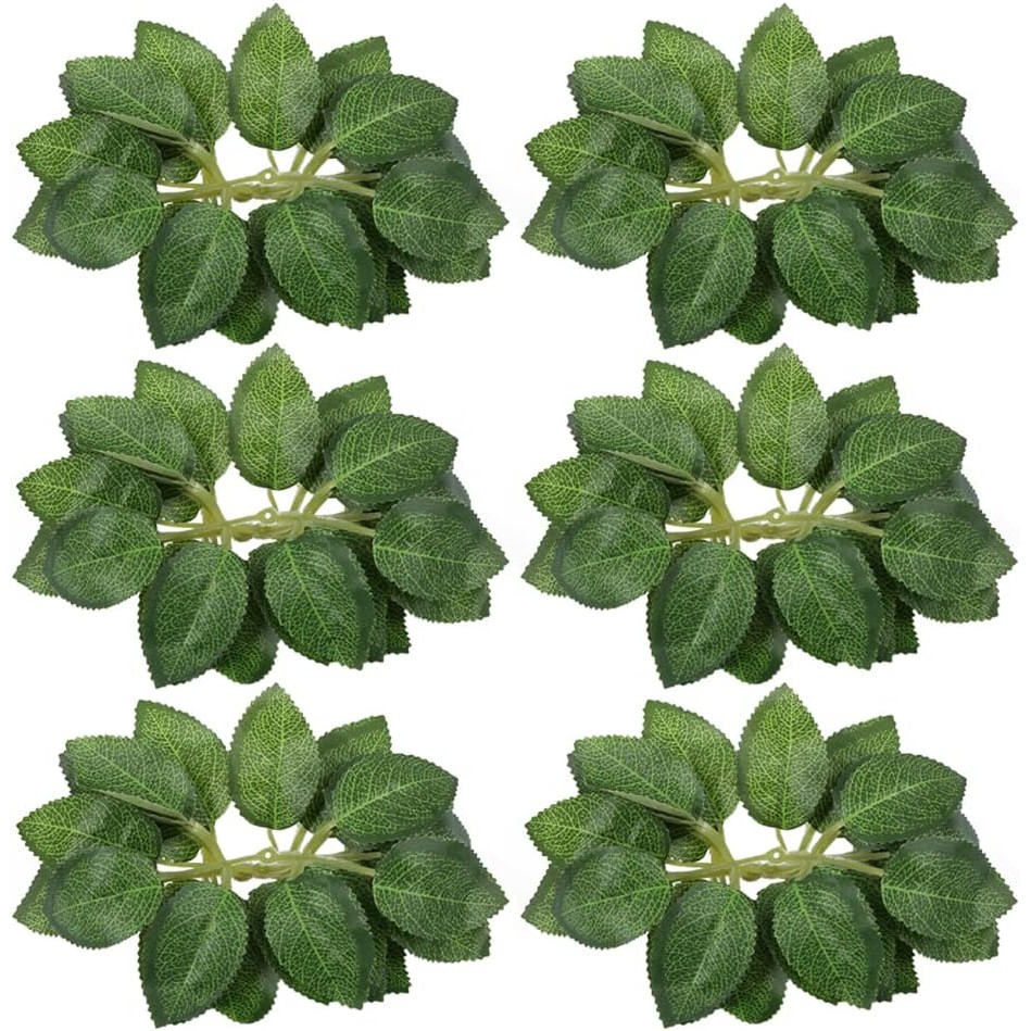 10/30/50pcs Floroom Artificial Green Leaves, Rose Leaves Artificial, Bulk Fake Leaves Greenery ...