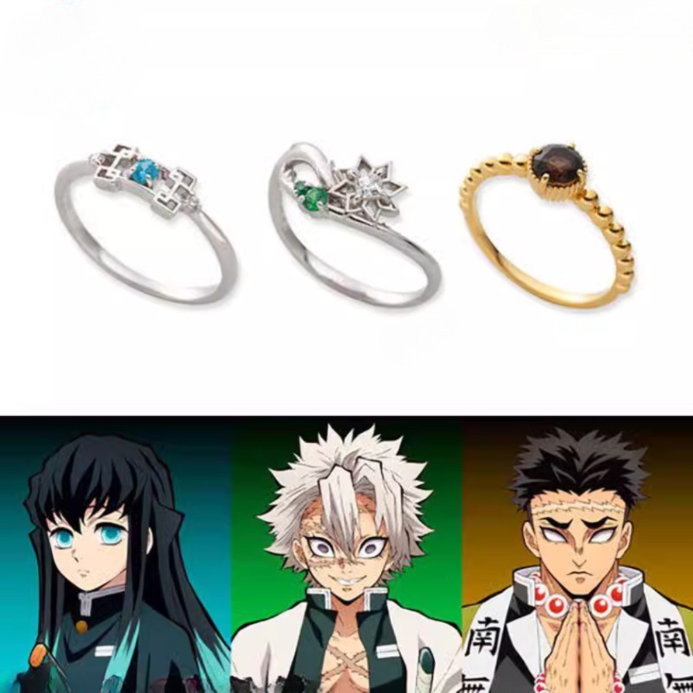 Anime Demon Slayer Ring Tokitou Muichirou Kimetsu No Yaiba Halloween ...