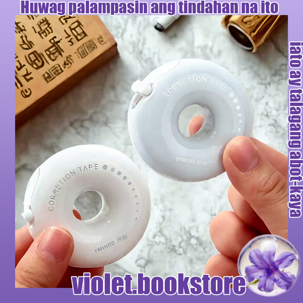 Cute Correction Tape Doughnut Shaped White Out Tape Japanese Aesthetic ...