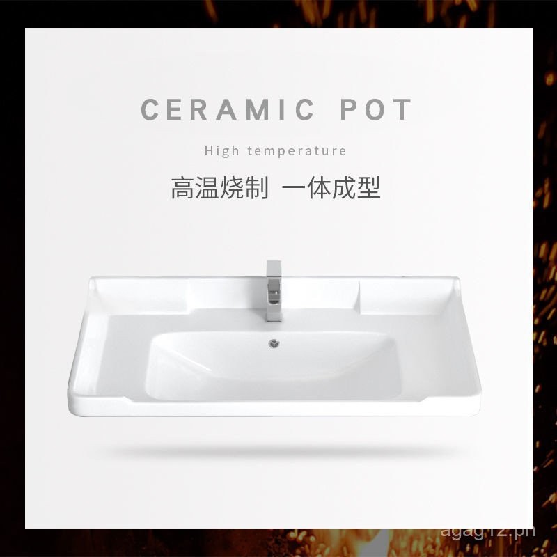 I4k Countertop Basin Semi-Embedded Single Basin Integrated Ceramic ...
