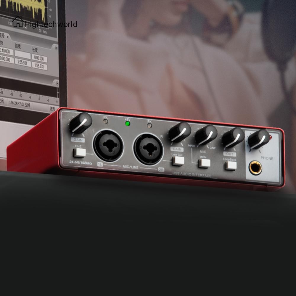 MD22 External Recording Sound Card USB Audio Interface Audio Sound Card ...