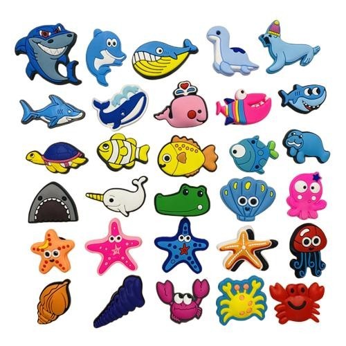 10/PCS RANDOM Ocean park Series shoe charms Jibbitz for Croc shoes ...