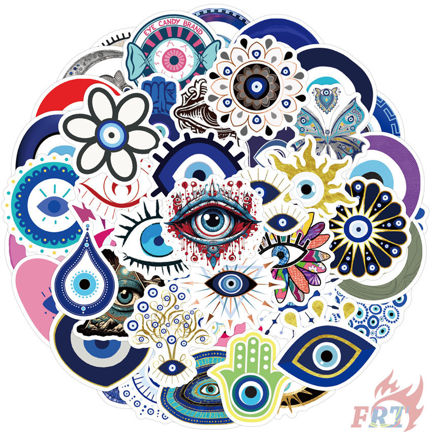 60Pcs/Set Evil Eyes Series 01 Turkey Lucky Blue Eye Stickers DIY ...