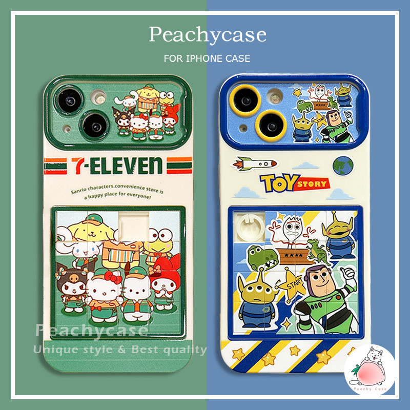 Cartoon Sanrio Toy Story Jigsaw Puzzle Phone Case Compatible for iPhone ...
