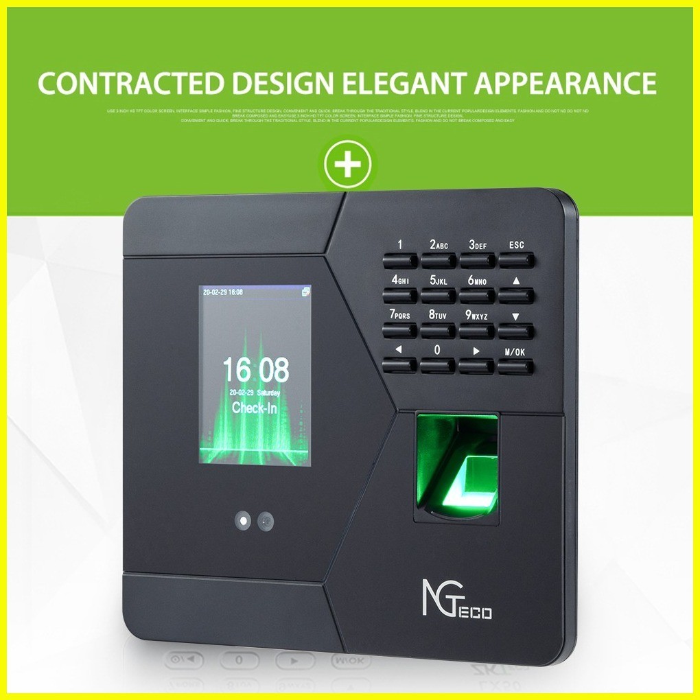 ♞ZKTeco Time Attendance Machine Bundy Clock Biometric Attendance Machine Punch Card Machine Face ...