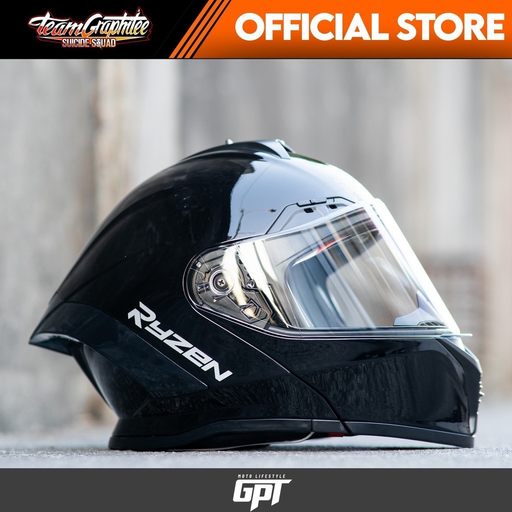 RYZEN HELMET ZX400V MONO MODULAR DUAL VISOR w/ clear lens only | Shopee ...