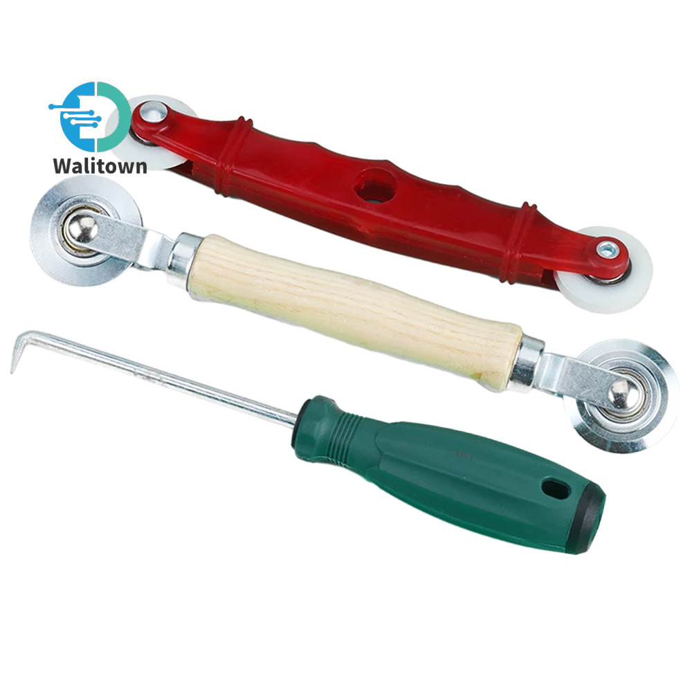 Screen Installation Tool Wooden Handle Metal Wheel Dual-Purpose Metal ...
