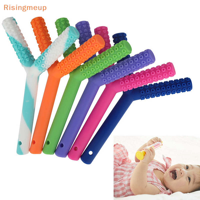 [Risingmeup] Kids Chewing Tube Y-Shape Chewy Teether Baby Oral Motor ...