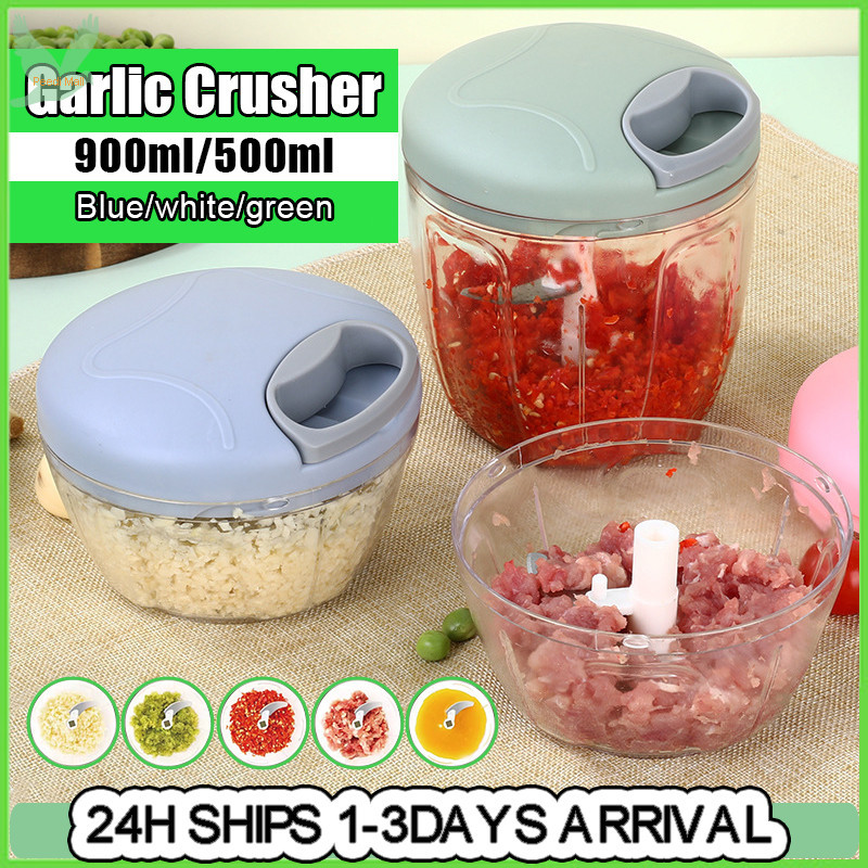 500/900ml Hand Garlic Chopper Mini Garlic Masher Vegetable Grinder ...