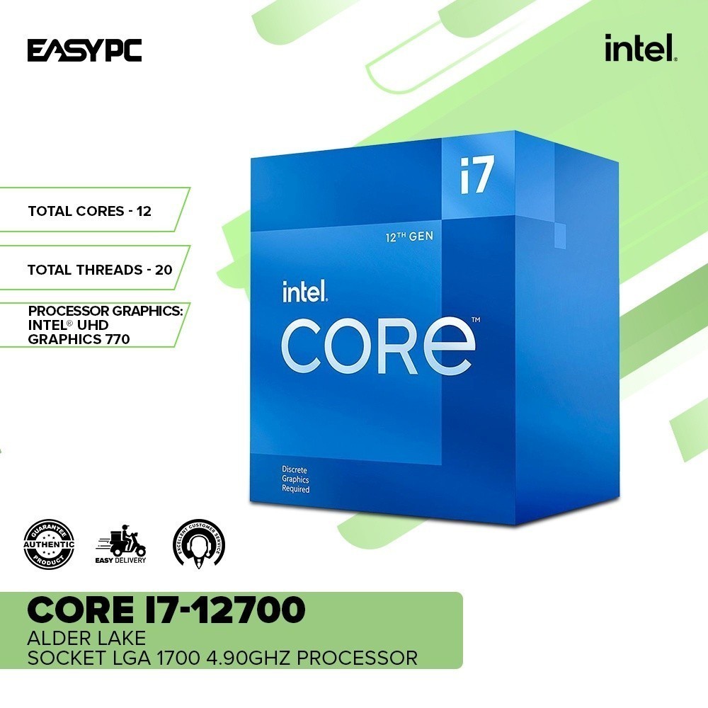 EasyPC | Intel Core i7-12700 Box, MPK and Tray Type/ i7-12700F intel processor| LGA 1700 4.90GHz ...