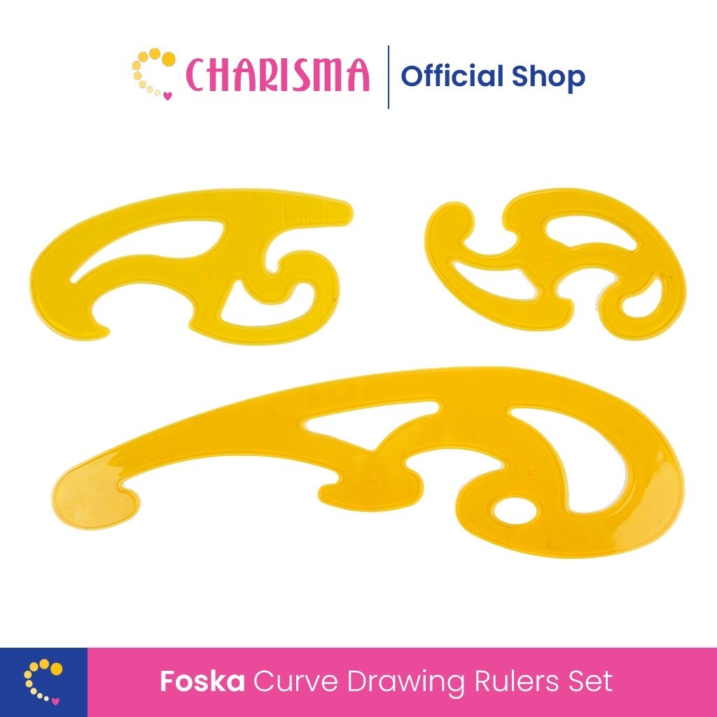 Charisma Curve Drawing Ruler Set - Foska Clothing Pattern Ruler ...