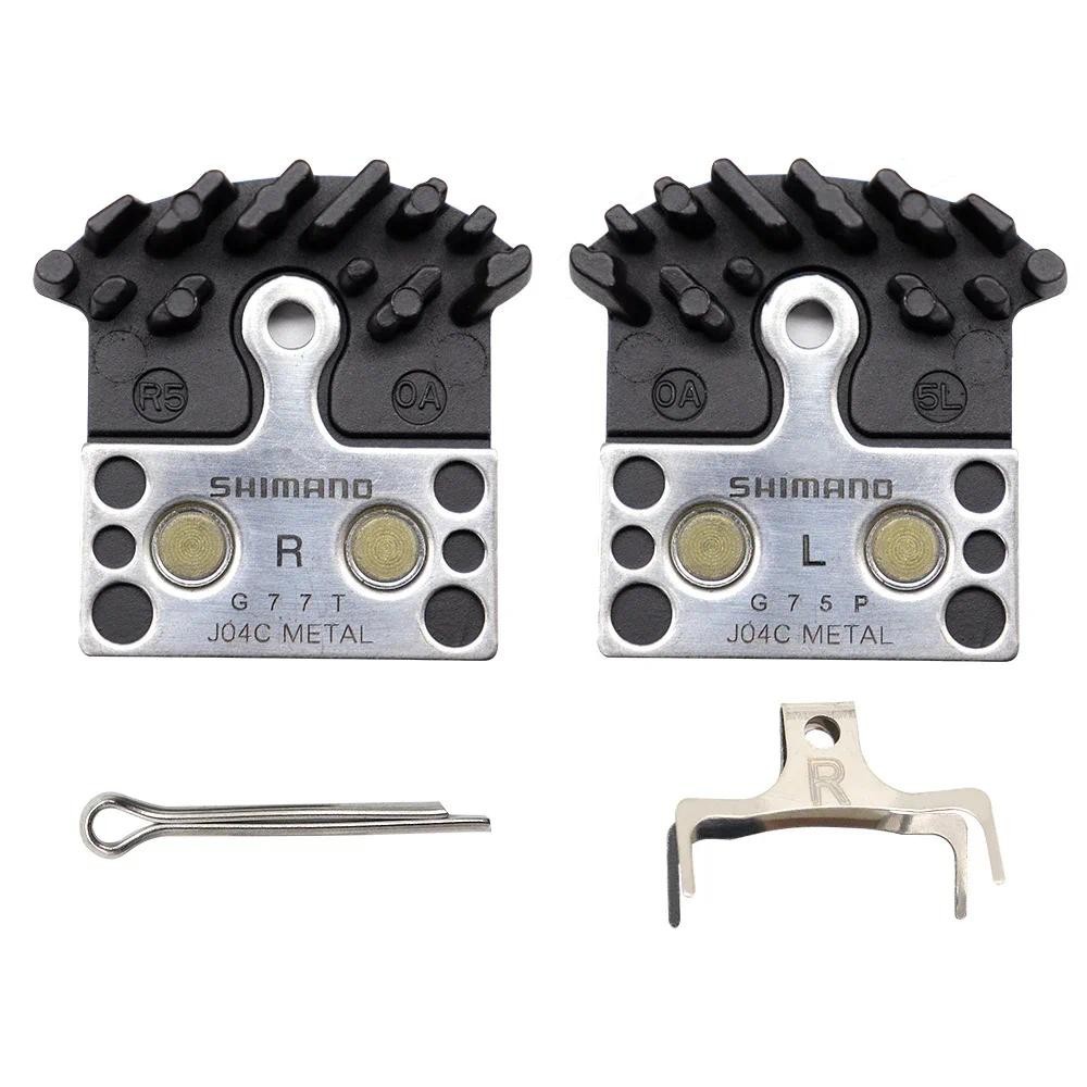 SHIMANO J04C Disc Brake Pad Metal with Fin MTB Bike for DEORE SLX XT ...