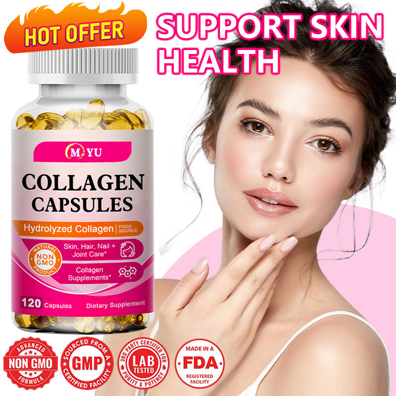Collagen Supplement, Hydrolyzed Collagen Peptide Capsules for Hair ...