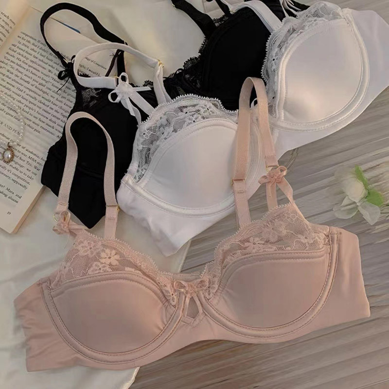 French Sexy Lace Half-Cup Breathable Ultra-Thin Frameed Underwear Women ...