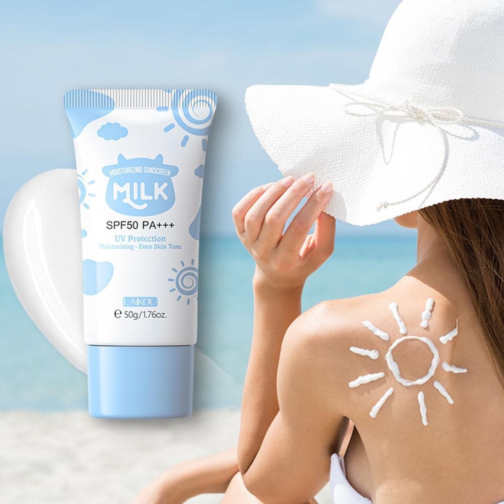 Milk Sunscreen Spf50 Pa+++ Uv Protection Face Body Long Lasting Cream ...