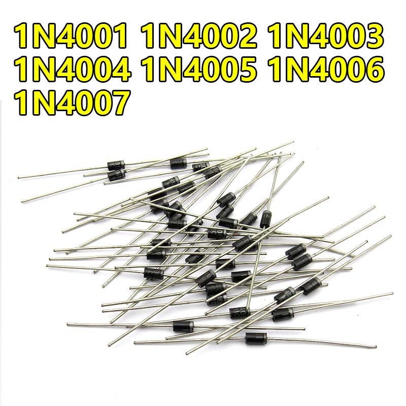 100pcs Rectifier Diode DO-41 1N4001 1N4002 1N4003 1N4004 1N4005 1N4006 ...