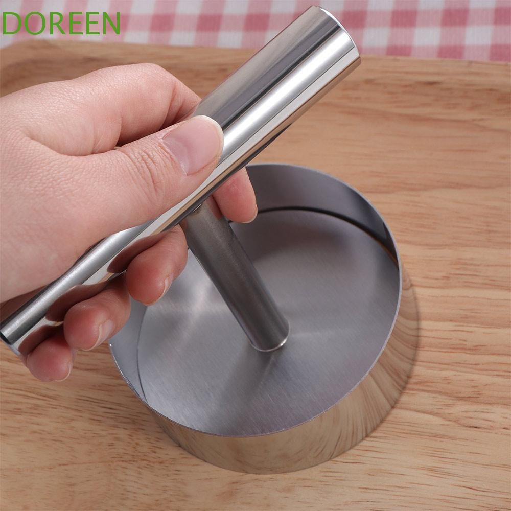DOREEN Stainless Steel Hamburger Press, Adjustable Thickness Round ...