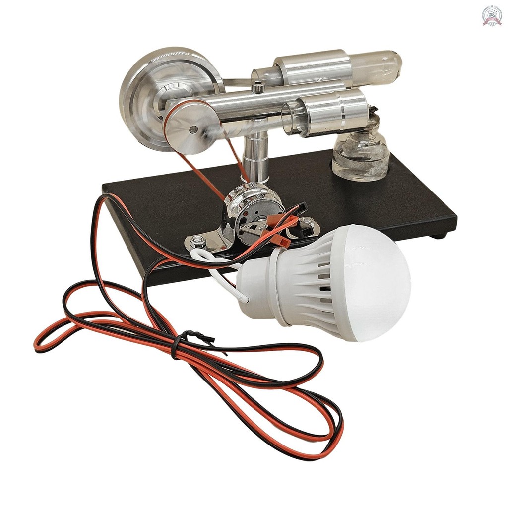 Hot Air Stirling Engine Electricity Generator Motor Model with LED Bulb ...