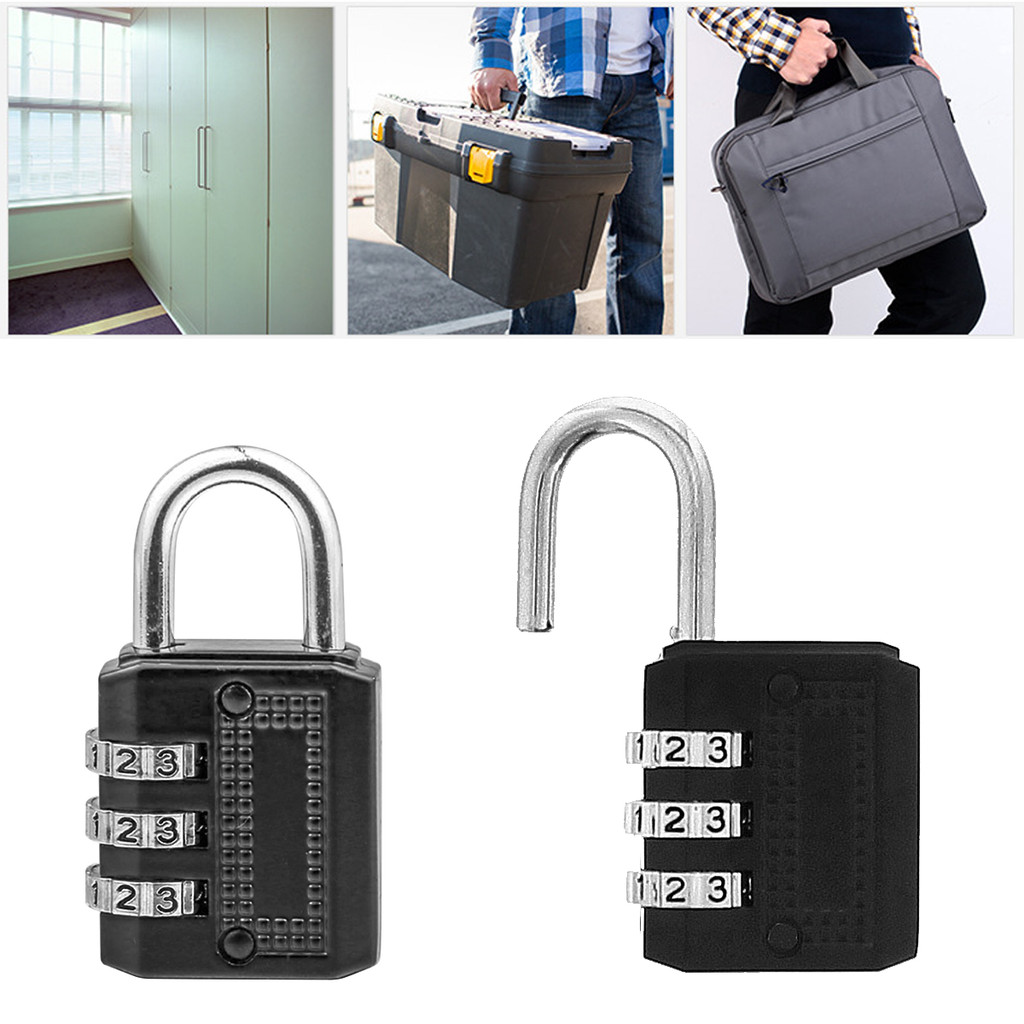 Resettable Digits Code Number Password Combination Padlock Safety Travel Security Mini Lock For