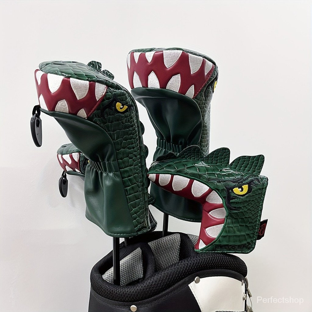 Dinosaur Golf Club 1 3 5 Wood Headcovers Driver Fairway Woods Cover PU ...