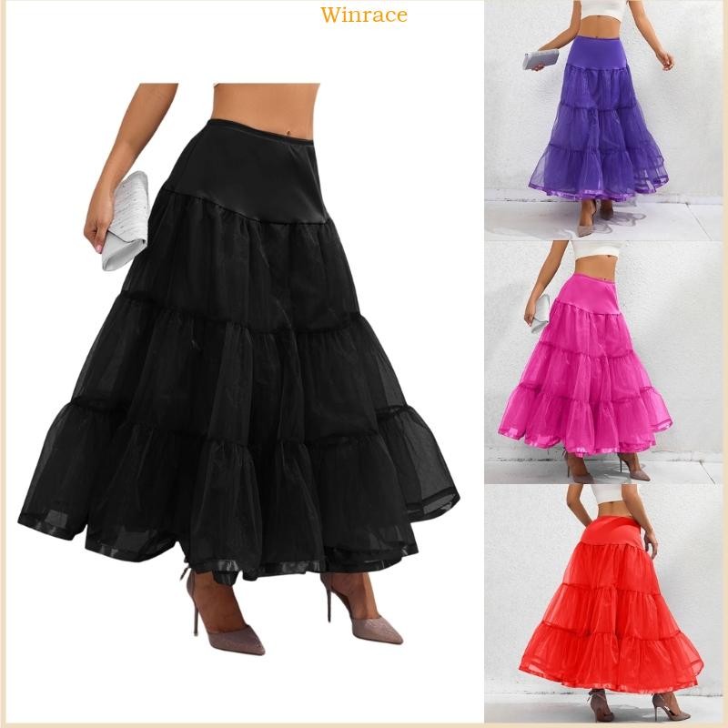 WRC A-line Hoopless Petticoat Crinoline Underskirt Slips Women Ankle ...