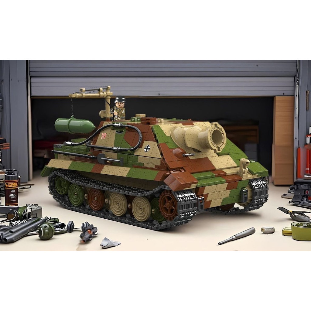 MYBRICKSTORE 1402PCS MOC Sturmtiger Sturmmrser Tiger Tank Figure Model ...