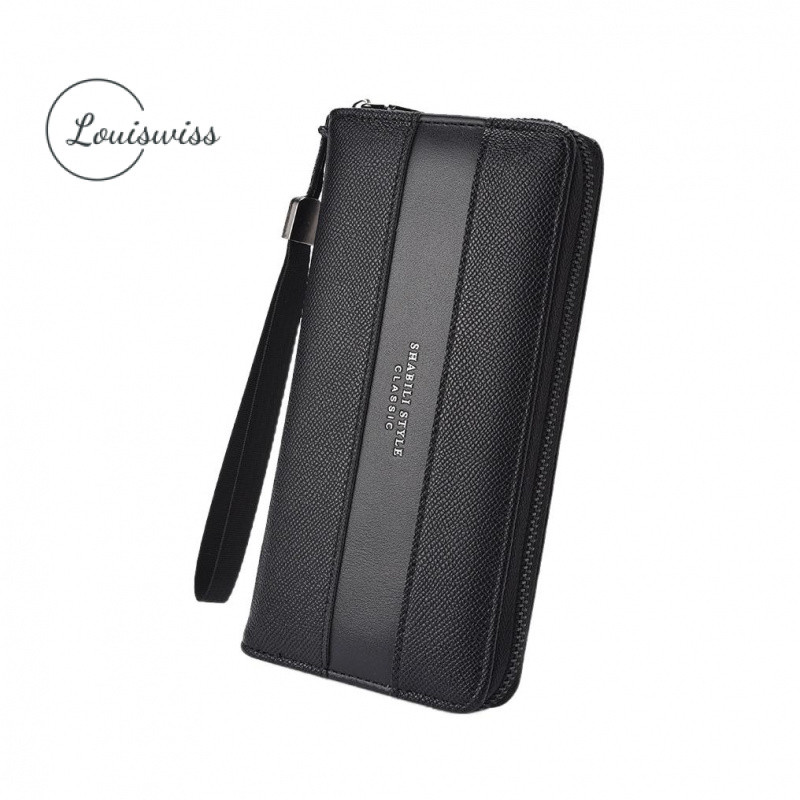 Louiswiss Men's PU Long Wallet Multi-Function Large Capacity Multi ...