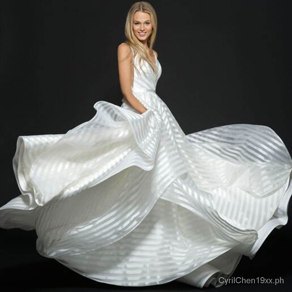 Backless Lace Formal Dress Women's Trailing White Wedding Dress Sexy ...