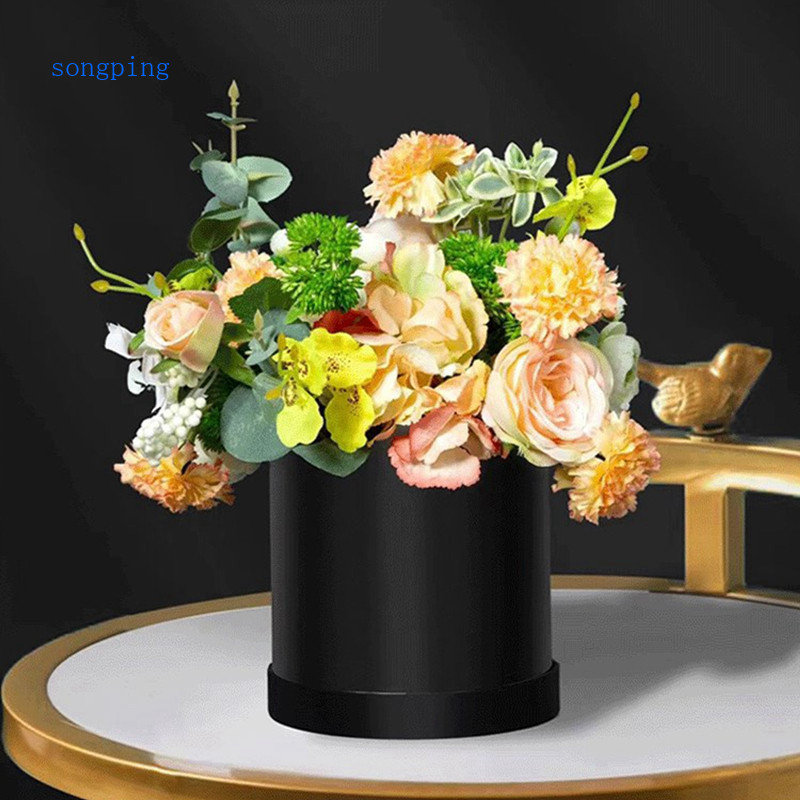 Small cylindrical flower bucket macaron color hugging bucket packaging ...