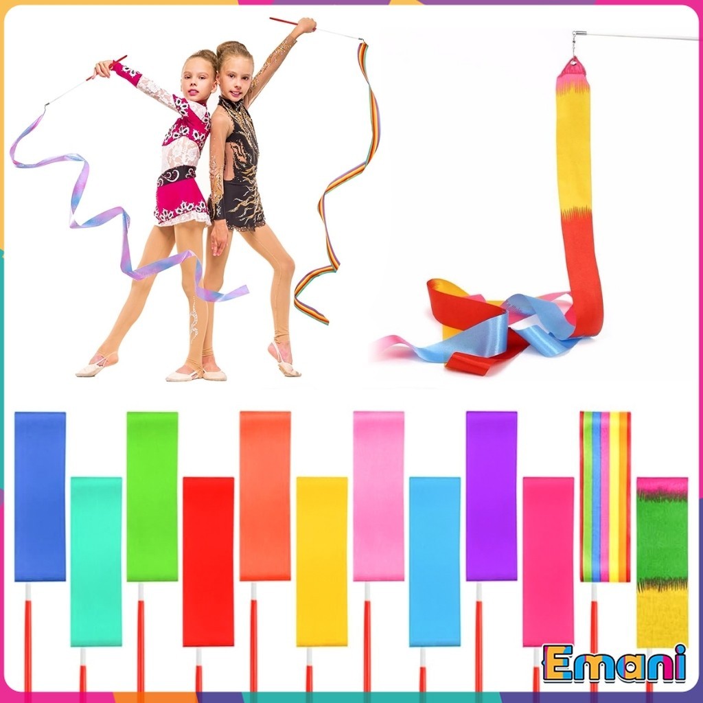 2m/3.6m Colorful Dance Ribbon Art Gymnastic Gym Ribbons Ballet Streamer ...