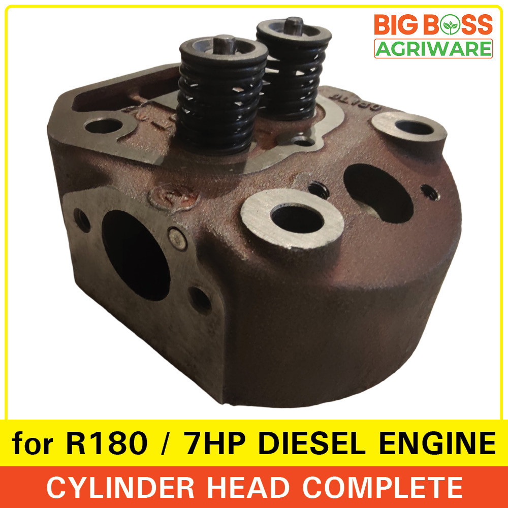 BBA Cylinder Head Complete Set for R180 - 7HP Watercooled Diesel Engine ...