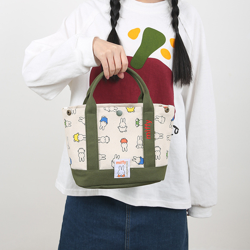 [WE] Women's Canvas Handbag Solid Color Women's Casual Large Capacity ...