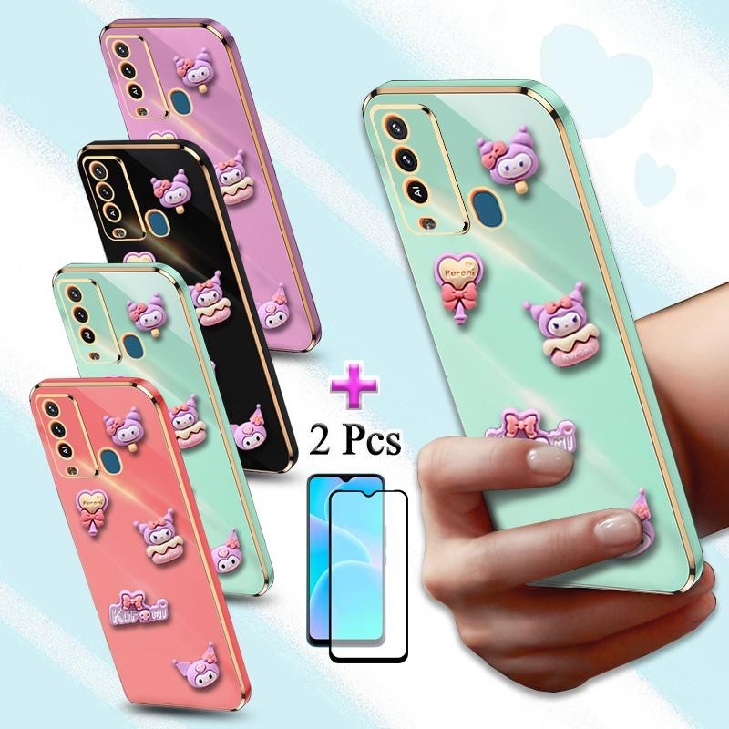 2 IN 1 For ITEL P37 Pro Vision 2 Plus Case Straight Gold edge With DIY ...
