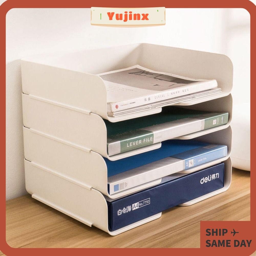 YUJINX 1Pcs Desktop File Tray, Stackable Office Book Rack A4 Document ...