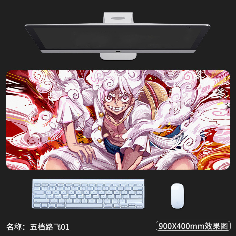 One Piece Mouse Pad Five Speed Luffy Keyboard Pad Non-slip Boys Learn ...