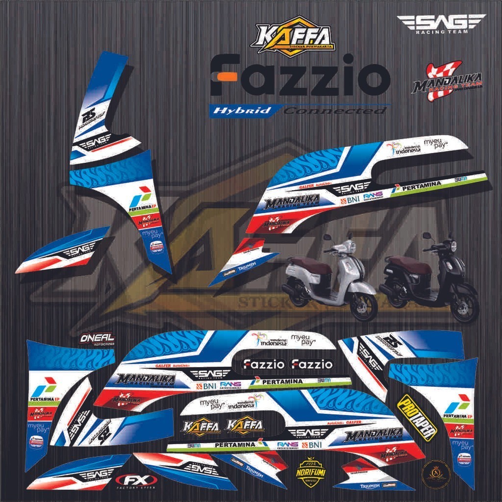 Fazzio Motorcycle Sticker LIST STRIPING Pole/FAZZIO Motorcycle Sticker ...