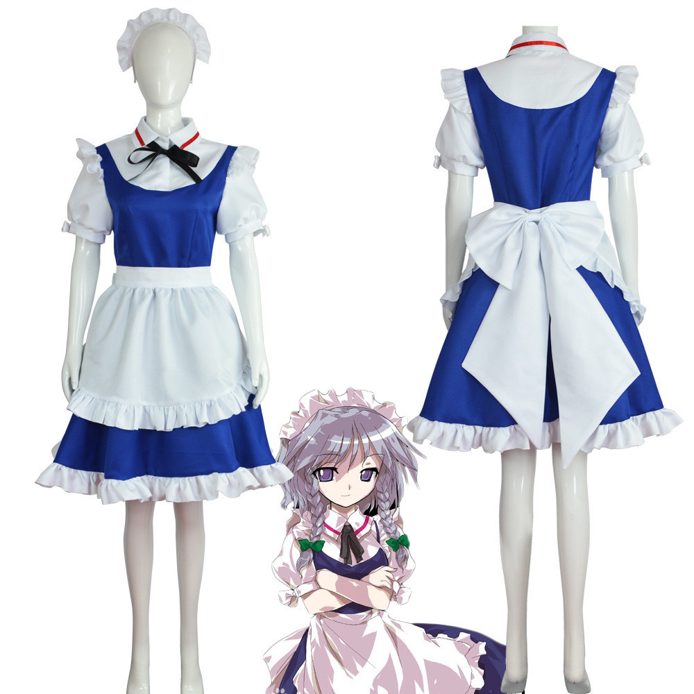 ST5 Touhou Project Shrine Maiden Izayoi Sakuya maid outfit cosplay ...