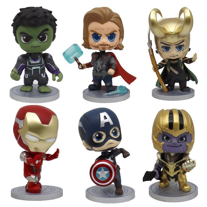 The Avengers Shaking Head Hulk Thanos Captain America Loki Iron Man ...