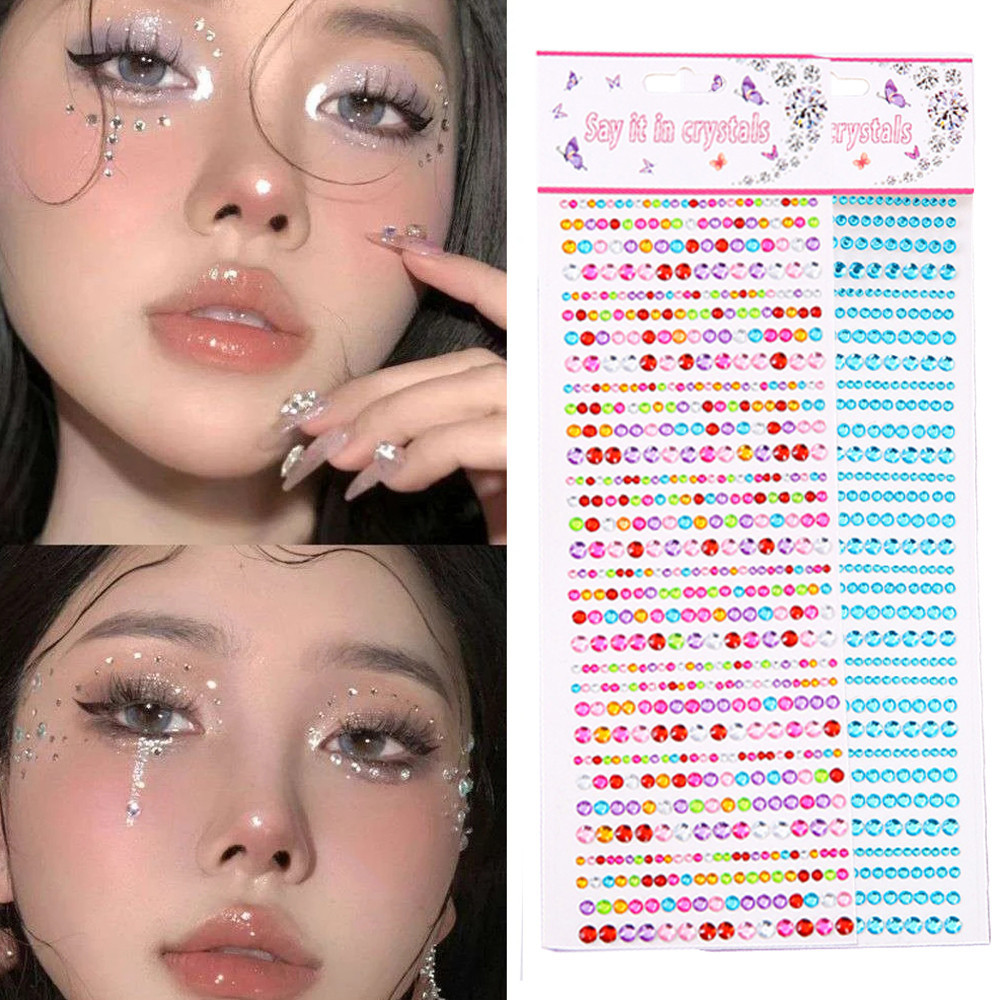 3D Diamond Face Stickers Body Makeup Tattoo Self Adhesive Facial ...