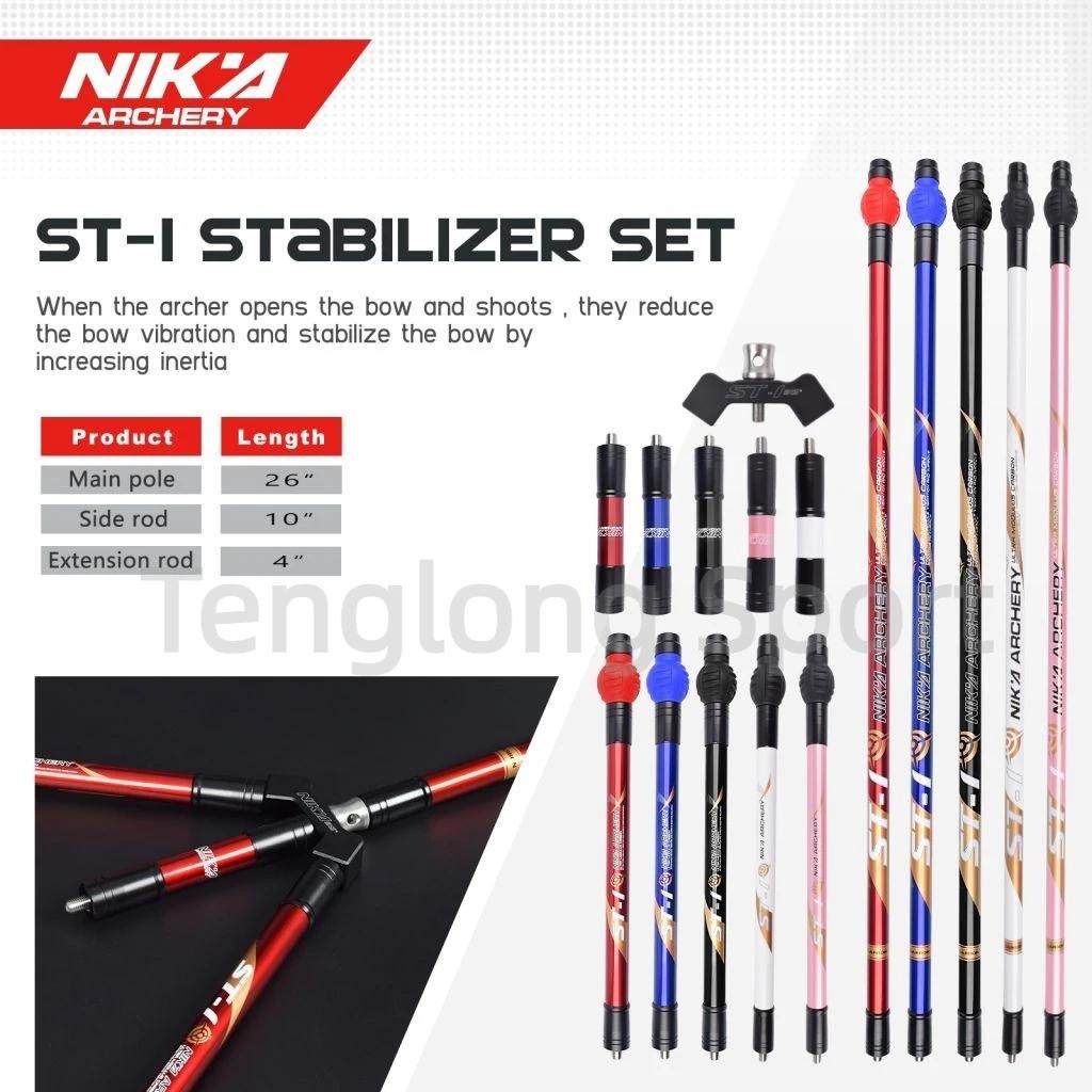 Nika 26in Recurve Bow Stabilizer Bar, Carbon Fiber Stabilizer Black ...