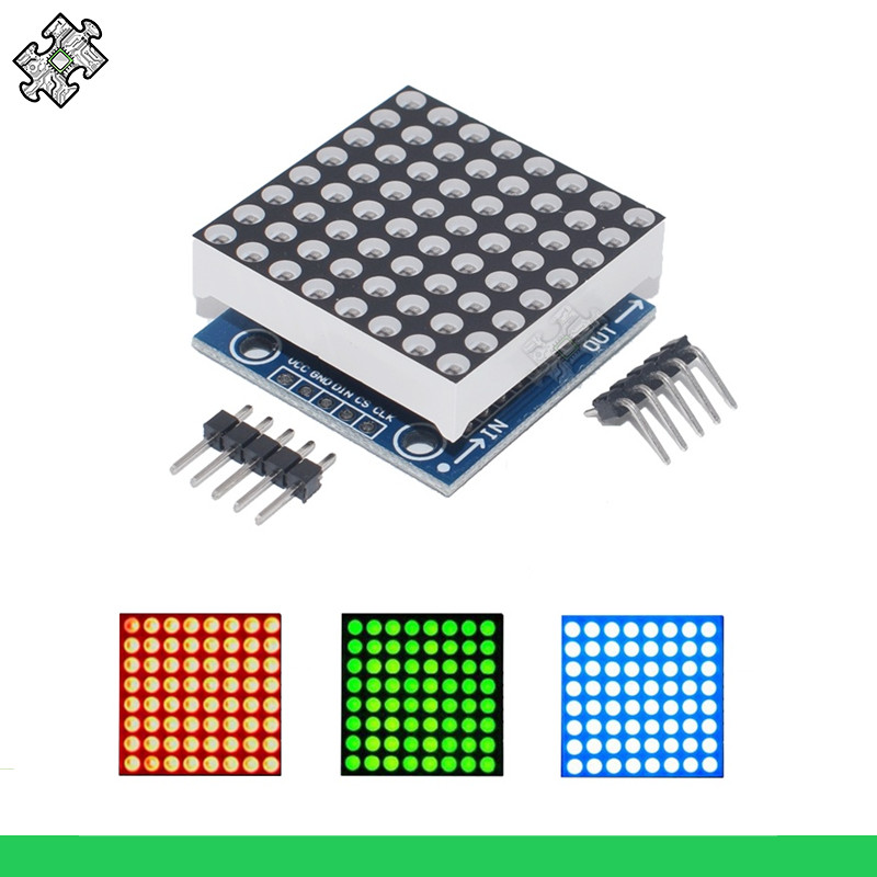 Englab★max7219 8x8 Dot Matrix Module Max7219 Red Green Blue Microcontroller 4 In 1 Display Dot