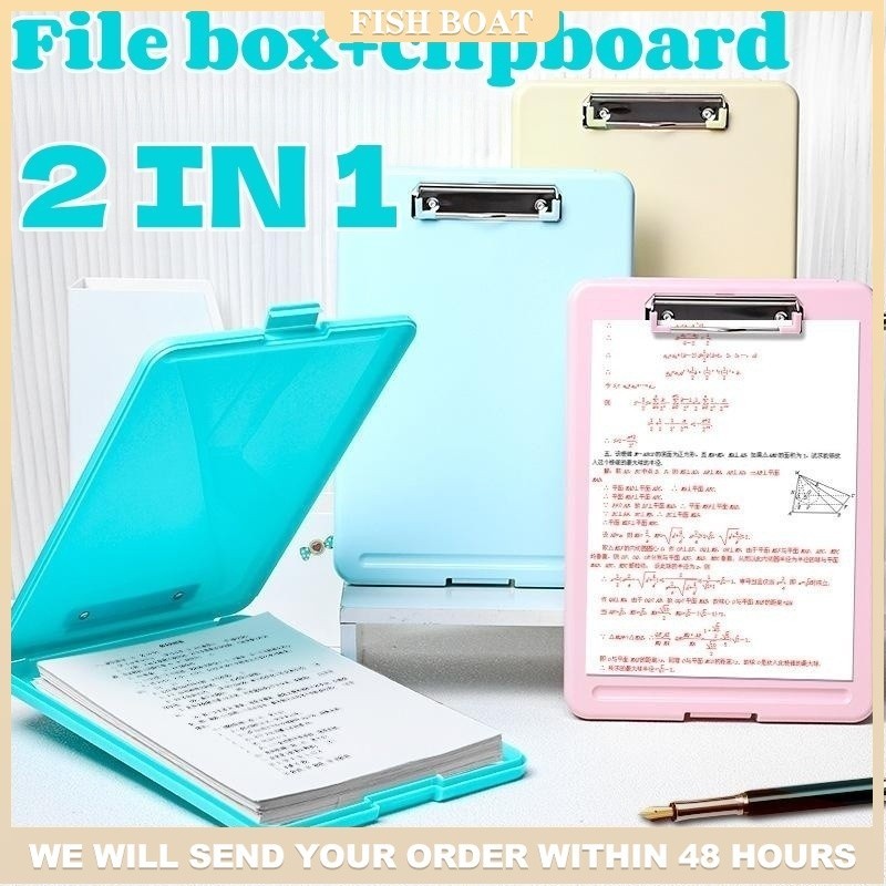 A4 File Case with Case Clipboard with Storage Plastic Storage Clipboard ...