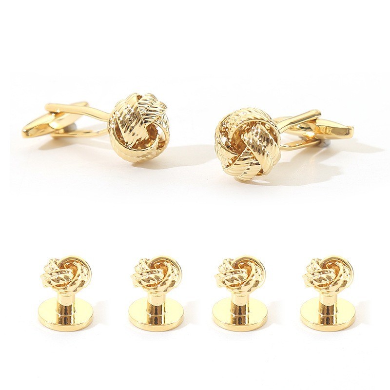 Men's Shirt Texture Cufflink Set Cufflink Metal Suit Accessories Sleeve ...